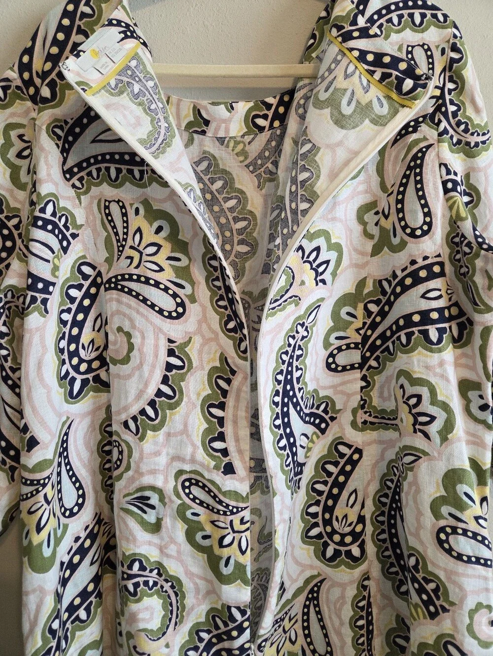 Boden | Dresses | Boden Laurie Linen Mini Shift Dress Summer Paisley ...